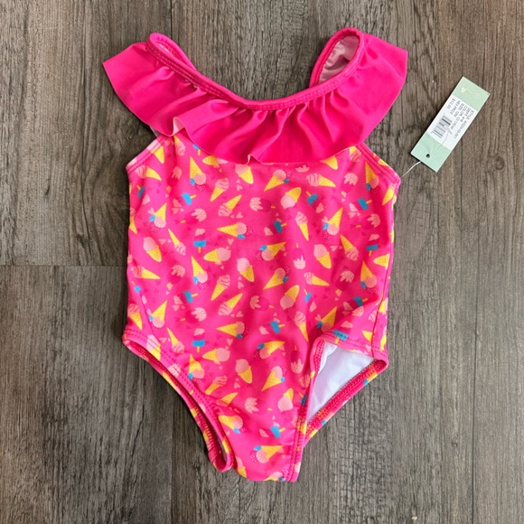 wanderling | Swim | Wandering Baby Girl Pink Ice Cream Print One Piece ...